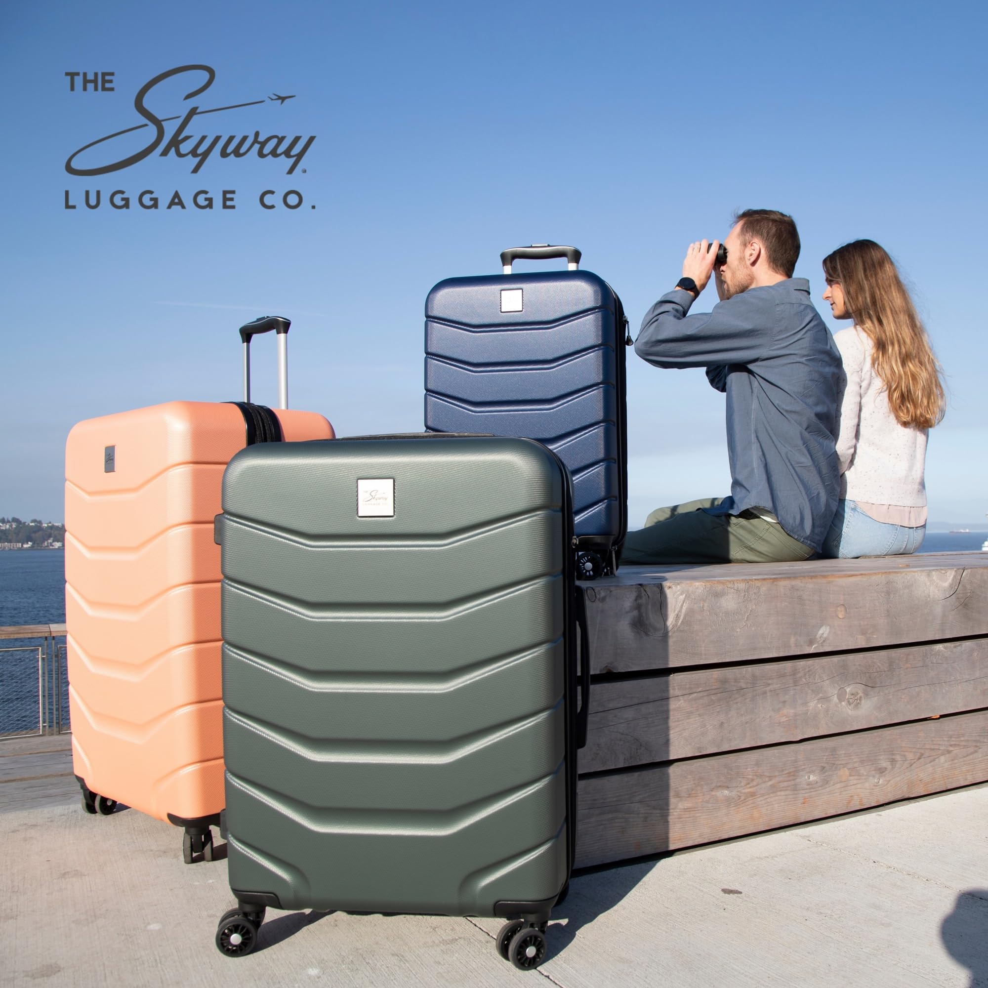 Skyway Silverton Hardside Expandable Luggage with TSA Lock, 24-inch Me ...