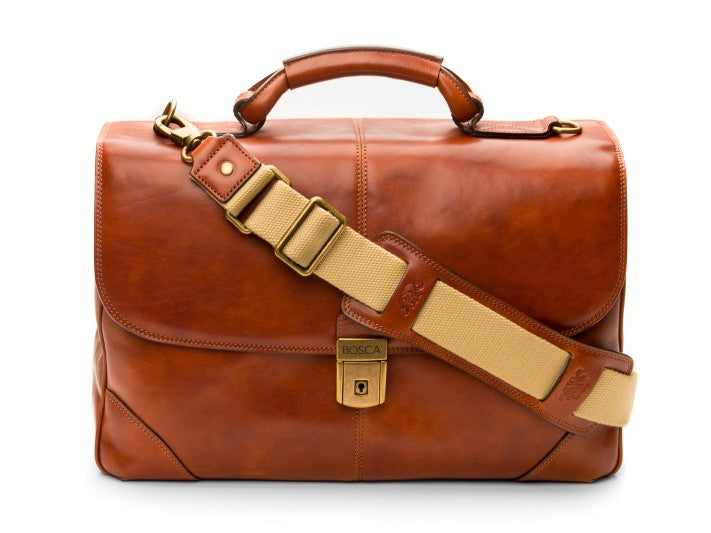 Bosca Men's Dolce Collection Flapover Briefcase – Luggage Online