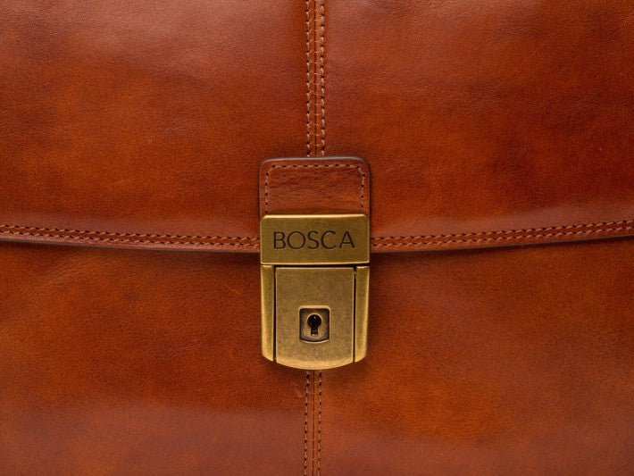 Bosca Men's Dolce Collection Flapover Briefcase – Luggage Online